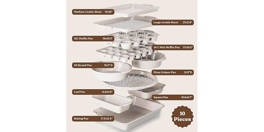 Nonstick Stackable Bakeware Set