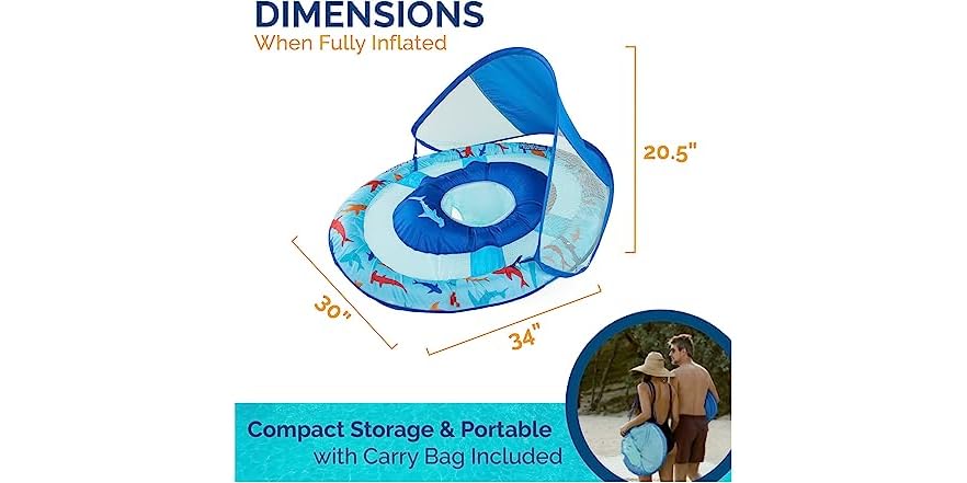 SwimWays Canopy Inflatable Baby Float