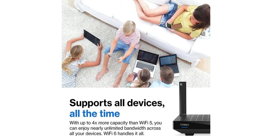 Linksys MR20EC Dual-Band Mesh WiFi 6 Router