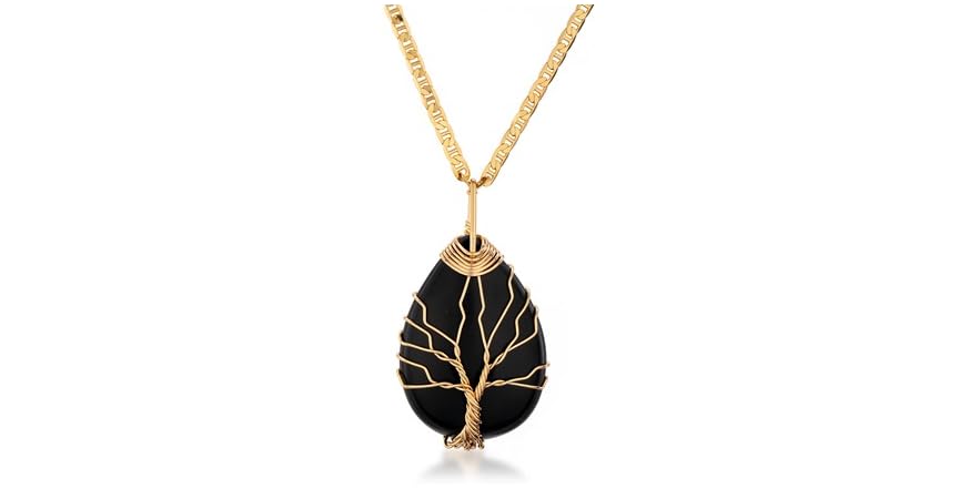 18K Gold Plated Earthstone Necklace