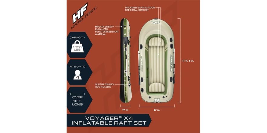 Bestway Hydro-Force Inflatable Raft Set