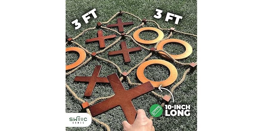 TIC-WOOD Giant Wooden Tic Tac Toe