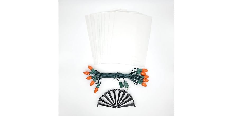 Electric Luminaria Kit, Orange - Set of 10