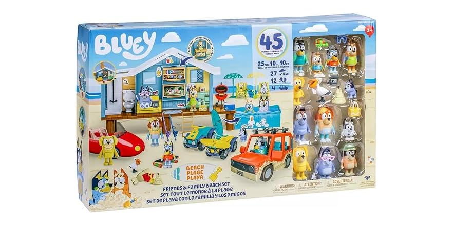 bluey store bluey 45pc Bluey Friends & Family Beach Set- Ho