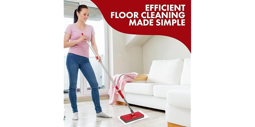 Floor Scrubber Mop with Easy Sheet Attac