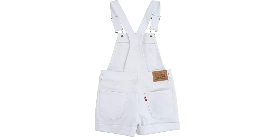 Levis Girls White Denim Shortall (8)