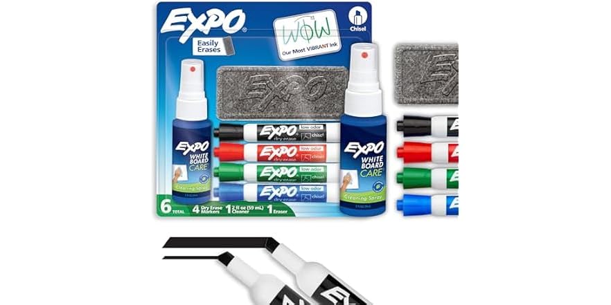 EXPO Low Odor Dry Erase Marker Set