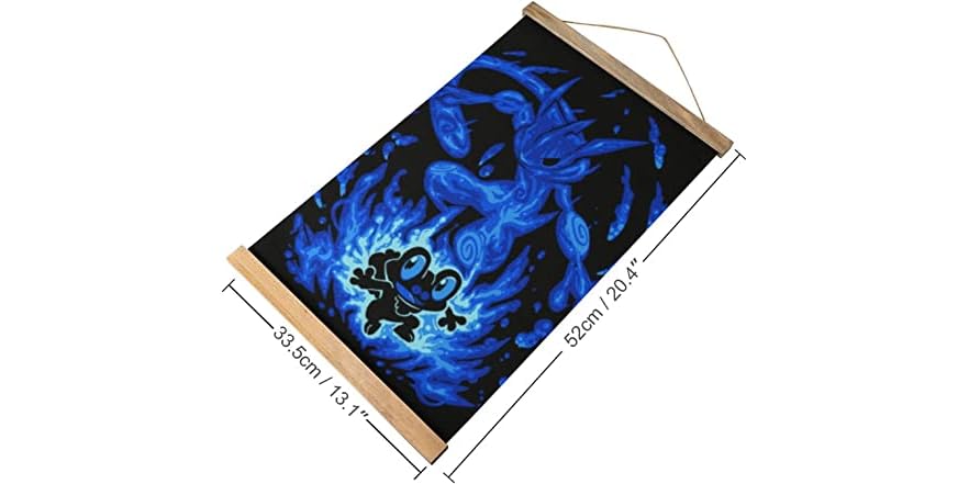 Anime Scroll Poster Wall Hanging Canvas Painting 13"x20"