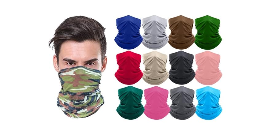 Breathable Stretch Gaiter Face Mask (2-Pack)