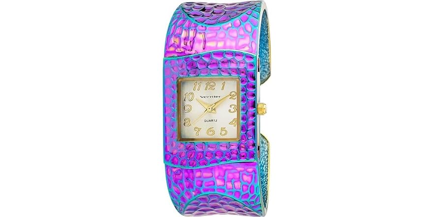 Vernier Women's Hammered Bangle Watch