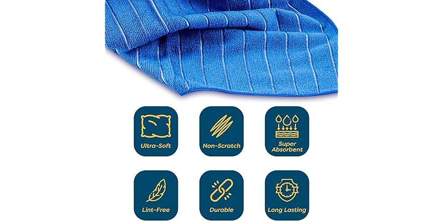 (18 Count) Microfiber Kitchen Towels