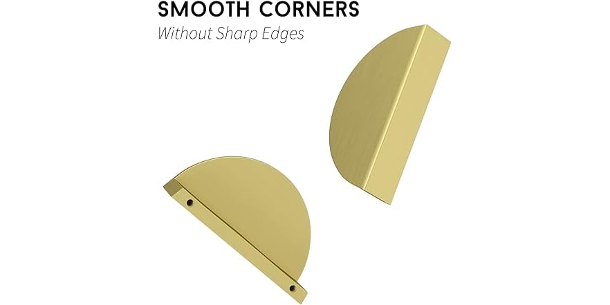 10 Pack Half Moon Gold Cabinet Pulls