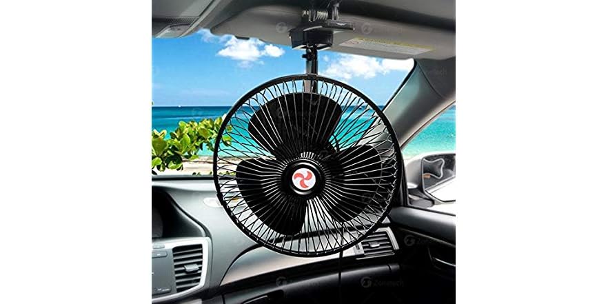 Zone Tech 12V Oscillating Fan