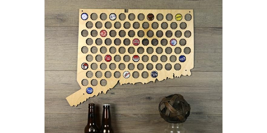 Beer Cap Map: Connecticut