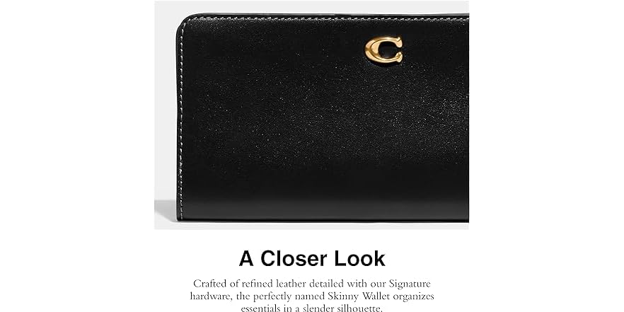 Coach Smooth Leather Skinny Wallet