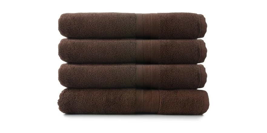 MicroCotton 4pc Bath Towel Set-8 Colors
