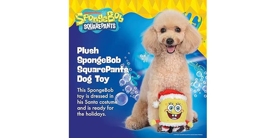 6" Holiday SpongeBob SquarePants Dog Toy