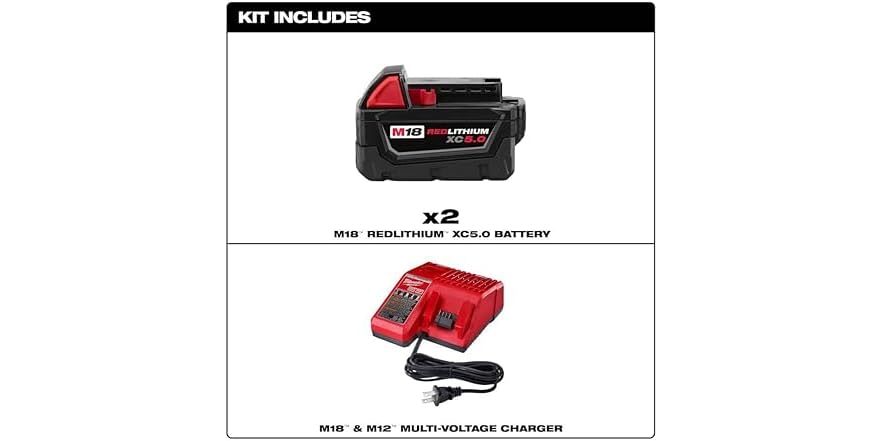 Milwaukee 48-59-1852B M18 18-Volt Lithium-Ion XC Starter Kit (Open Box)