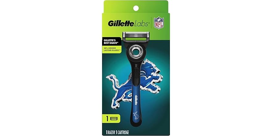 Gillette Labs Special NFL Lions Edition Shaving Razor for Men