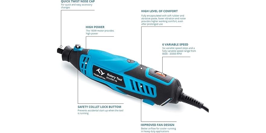 TILSWALL S1J-FE7-10 160W Rotary Tool Kit Blue