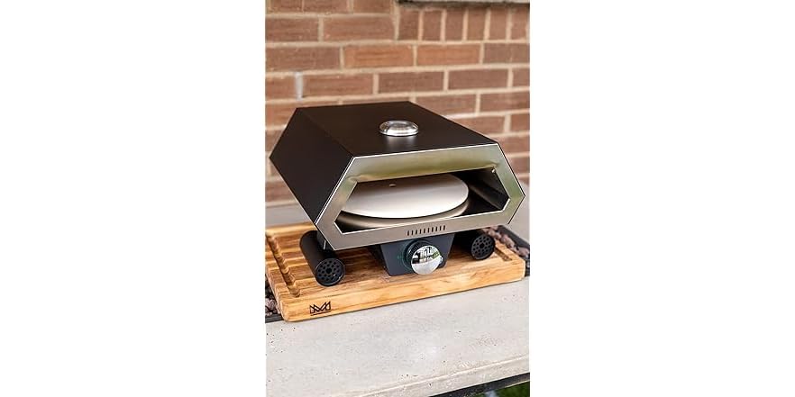 Turpone TPO-0012 Mini 12" Rotating Pizza Oven Black