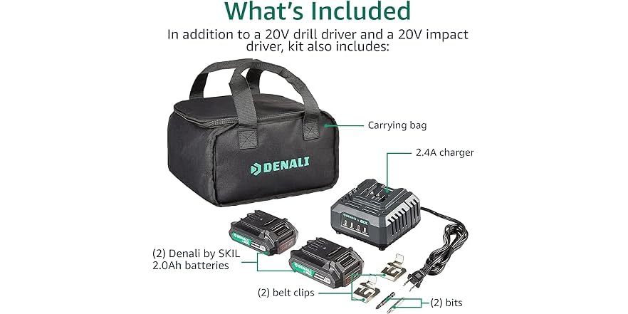 Denali by SKIL 20V Drill & Impact Driver Combo Kit