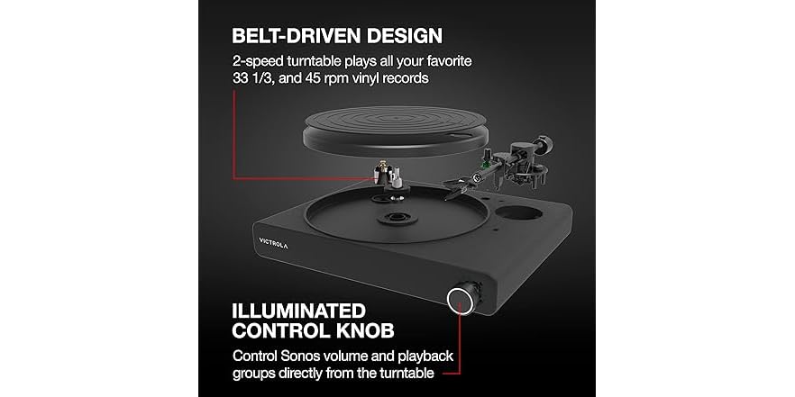 (NEW) Victrola Stream Onyx Turntable (Open Box)