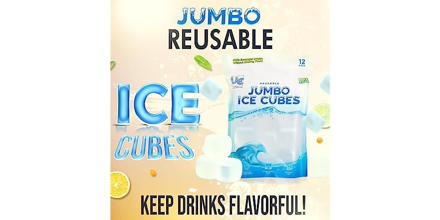 Reusable Jumbo Ice Cubes