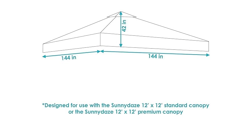 Sunnydaze Red 12x12 Ft. Premium Canopy Shade