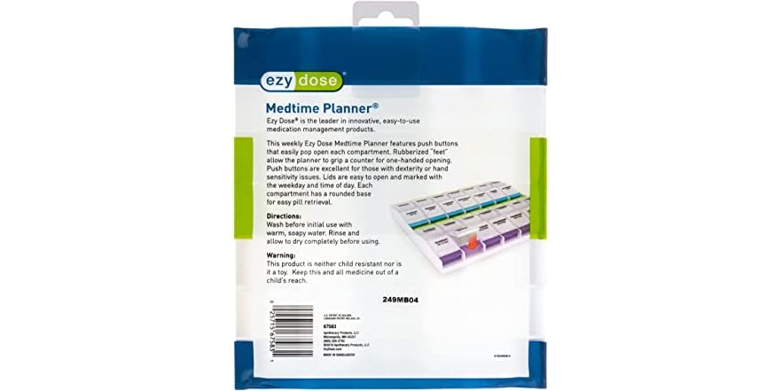 EZY DOSE Push-Button Medtime Planner