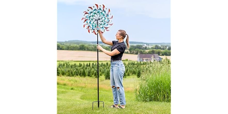 Sunnydaze 84" Rainbow Breezes Wind Spinner