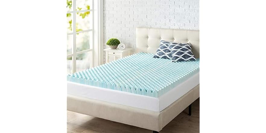 ZINUS 3" Swirl Gel Cooling Mattress Topper