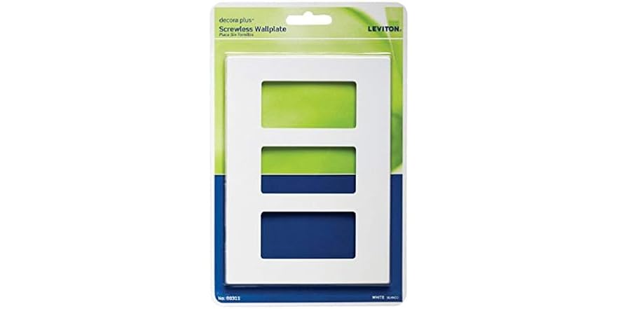 Leviton Wall Plate 80311-W 3-Gang, White