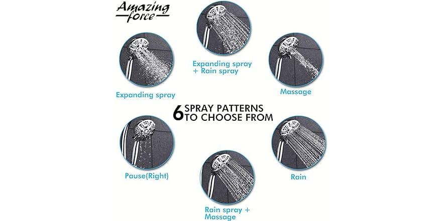 AMAZING FORCE Rain Shower and Handheld Spray Combo