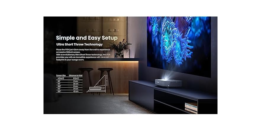 Hisense PL1 Ultra Short Throw Home Theater Smart Projector