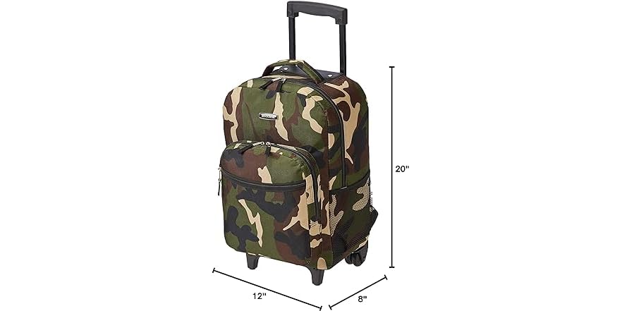 Rockland Handle Rolling Backpack 17-In