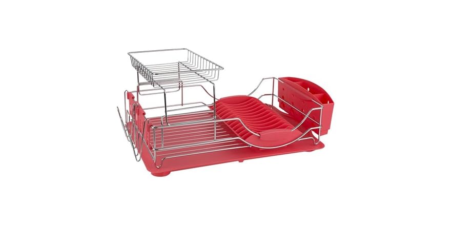 Dish Drainer Deluxe Red