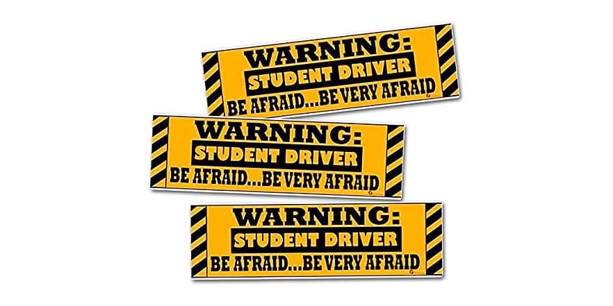 3 Pc New Driver Reflective Magnet Decal