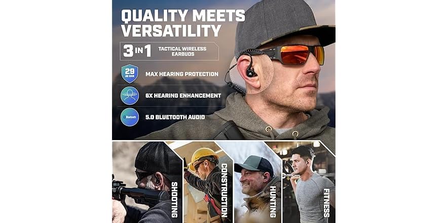 Axil GS Extreme 2.0 Shooting Earbuds Black (Open Box)