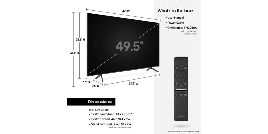 Samsung 50" Class Q6-Series 4K Ultra HD Smart QLED TV