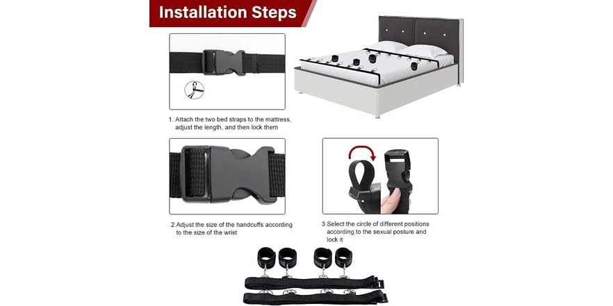 Bed Bondage Restraints Kit For Couples