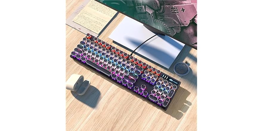 Backlit Rounded Caps Gaming Keyboard