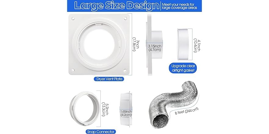 Dryer Vent Wall Plate Adapter And Hose