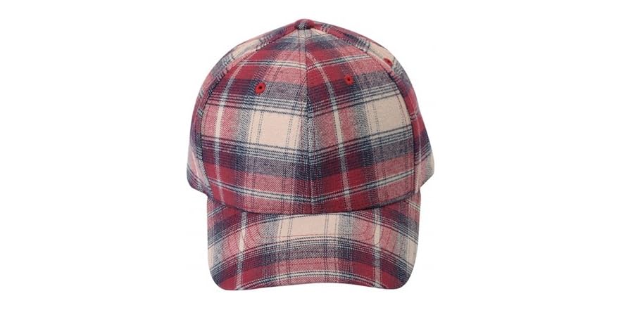 Backpacker Plaid flannel Baseball Cap