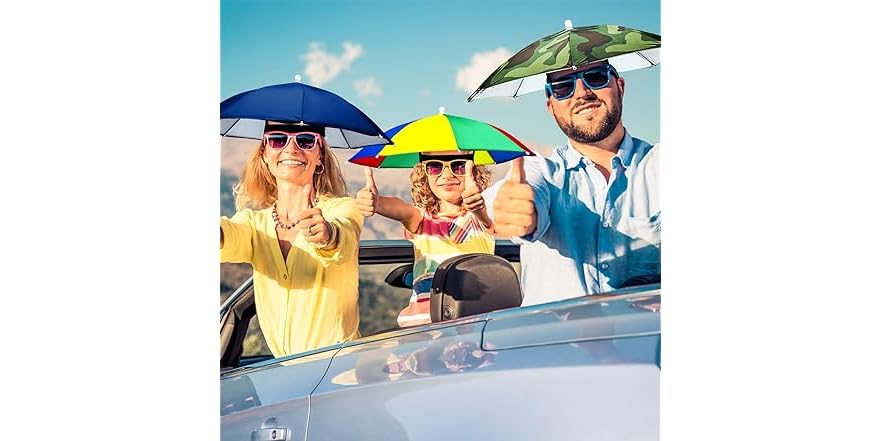 3 Pieces Headband Umbrella Hats