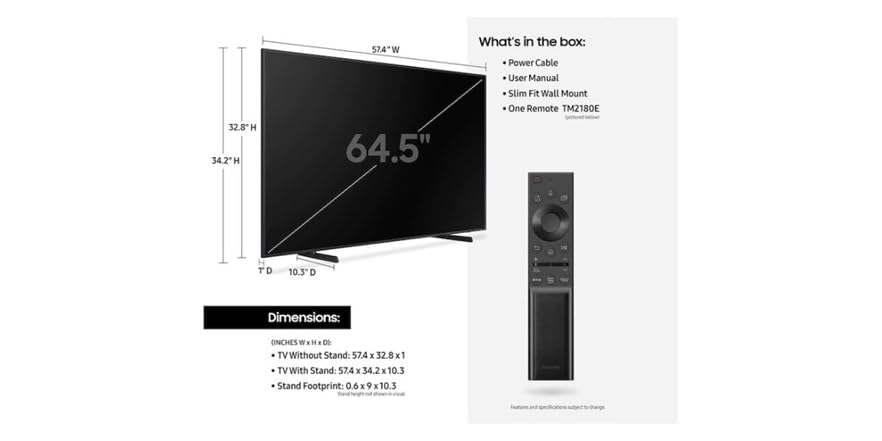 Samsung 65" Frame Series - 4K Smart TV (Open Box)
