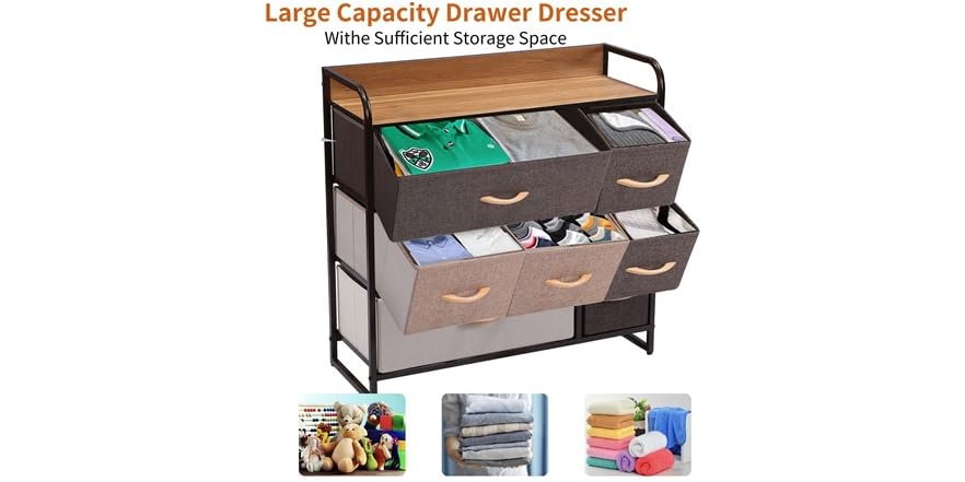 Homchwell Dresser with 7 Drawers (Open Box)