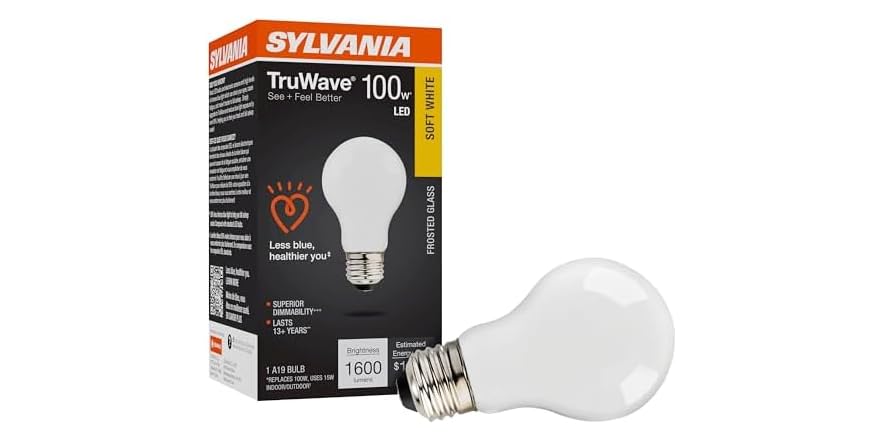 LEDVANCE Sylvania LED TruWave Natural Series A19 Light Bulb