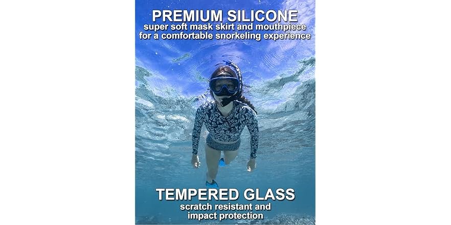 Reef Tourer Adult Mask & Snorkel Combo Set