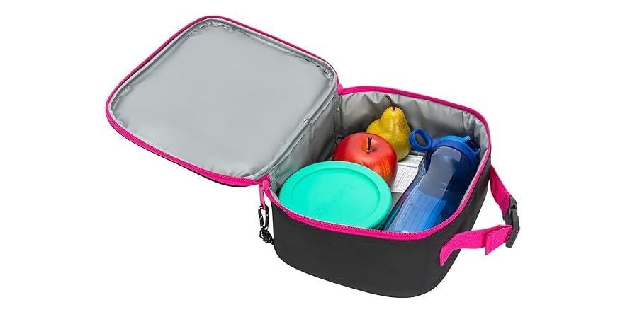 Champion Kids Lunch Kit, Black/Fuchsia